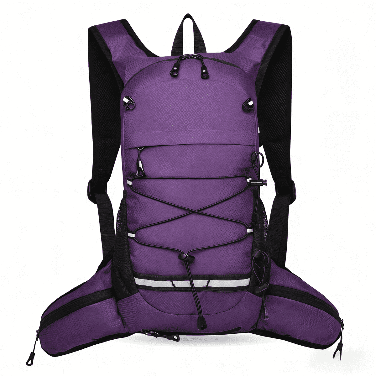 Breathable Hydration Backpack with storage and Helmet Net, 2L Bladder ...