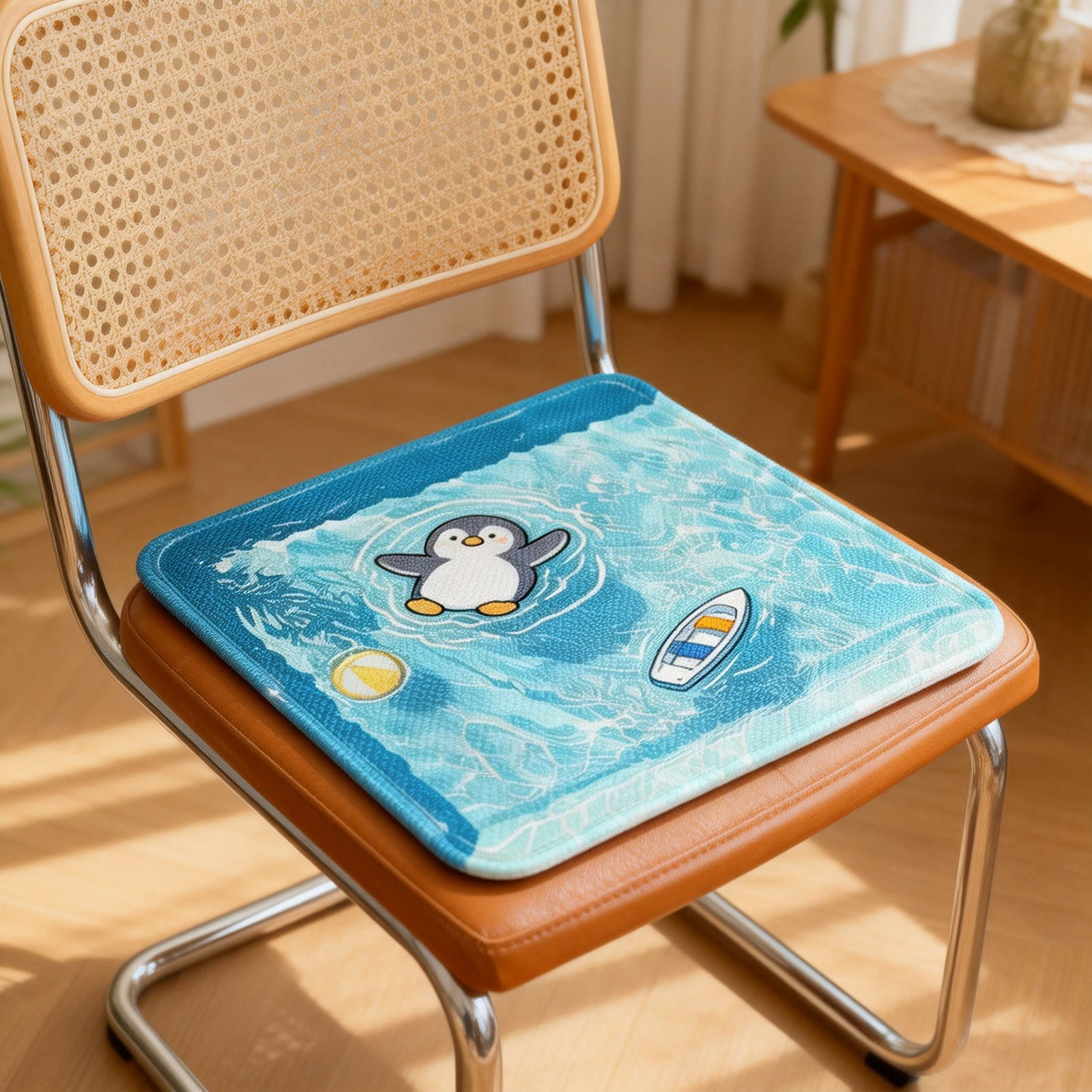 Breathable Ice Silk Summer Cooling Seat Pad Cartoon Ocean Animal ...