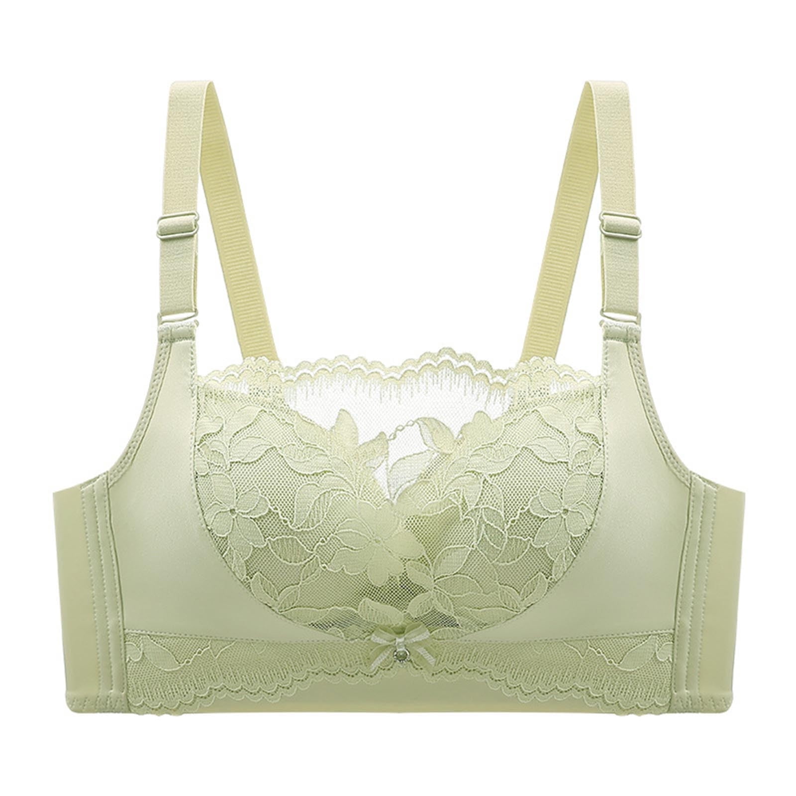 Breathable Lace Thickening Bra for Women, No Steel Ring, Anti-Droop ...