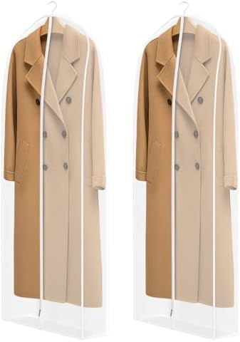 Breathable Leather Jacket Coat Storage Bags 60” Dress Bags for Gowns ...