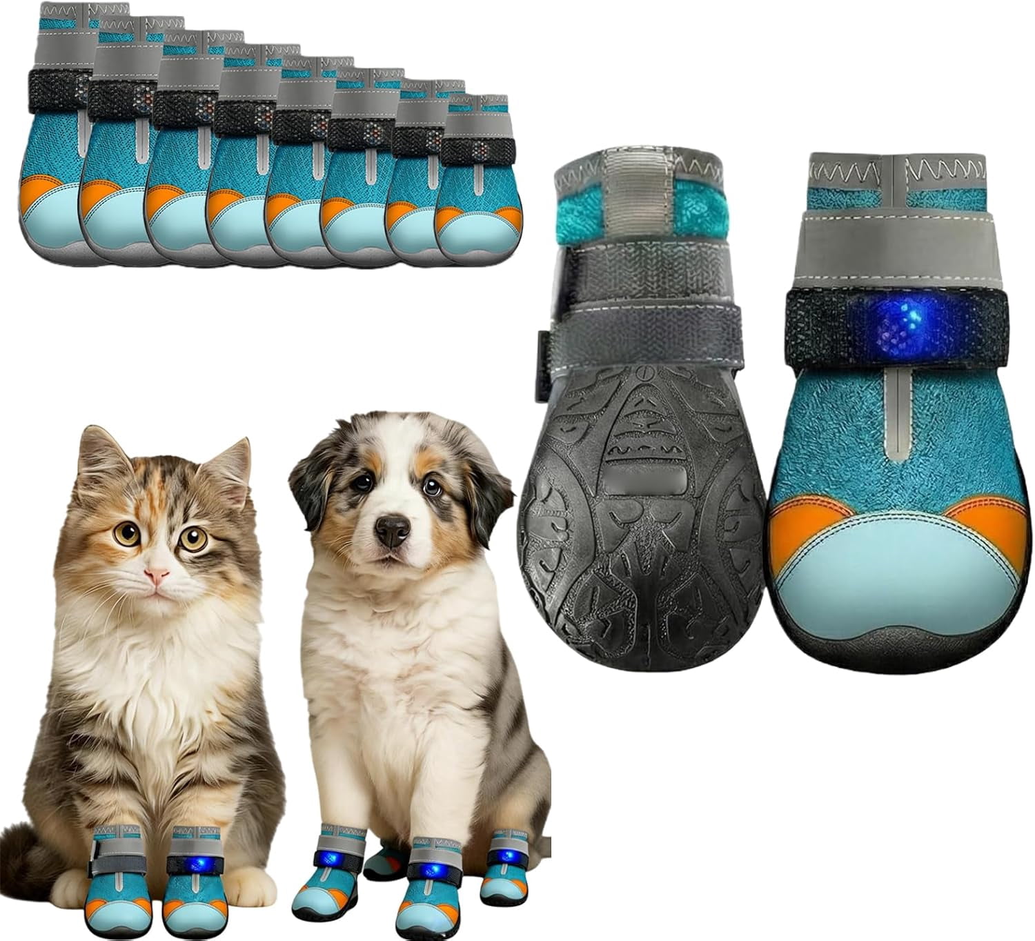 Breathable Light Up Shoes for Dogs & Cats, Anti Slip LED Motion ...