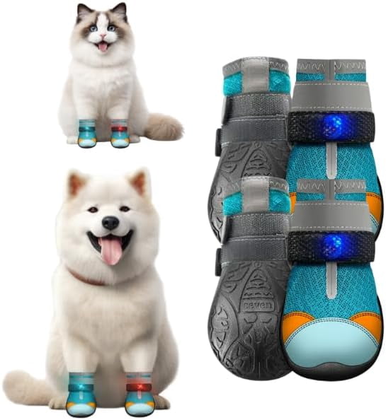 Breathable Light Up Shoes for Dogs & Cats - Anti-Slip LED Motion ...