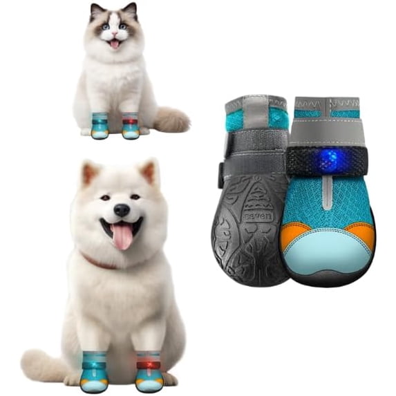Breathable Light Up Shoes for Dogs & Cats - Anti-Slip LED Motion ...