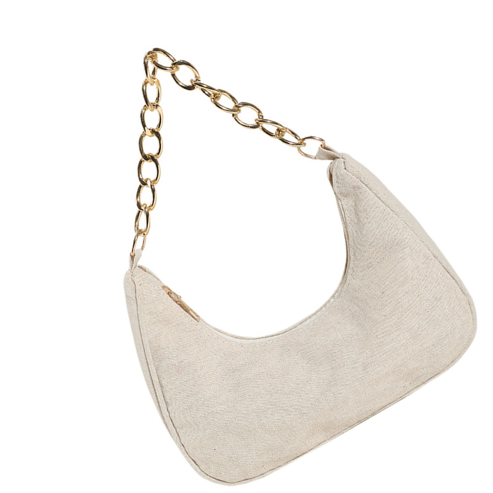 Breathable Linen Underarm Bag Artistic Floral Print Spacious ...