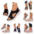 Breathable Mesh Casual Sandals with Rhinestone Low Heel Open Toe ...