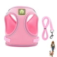 Breathable Mesh Cat & Dog Harness with Leash, Reflective Adjustable Pet ...
