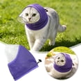 Breathable Mesh Cat Muzzle for Grooming, Adjustable See Through Head ...