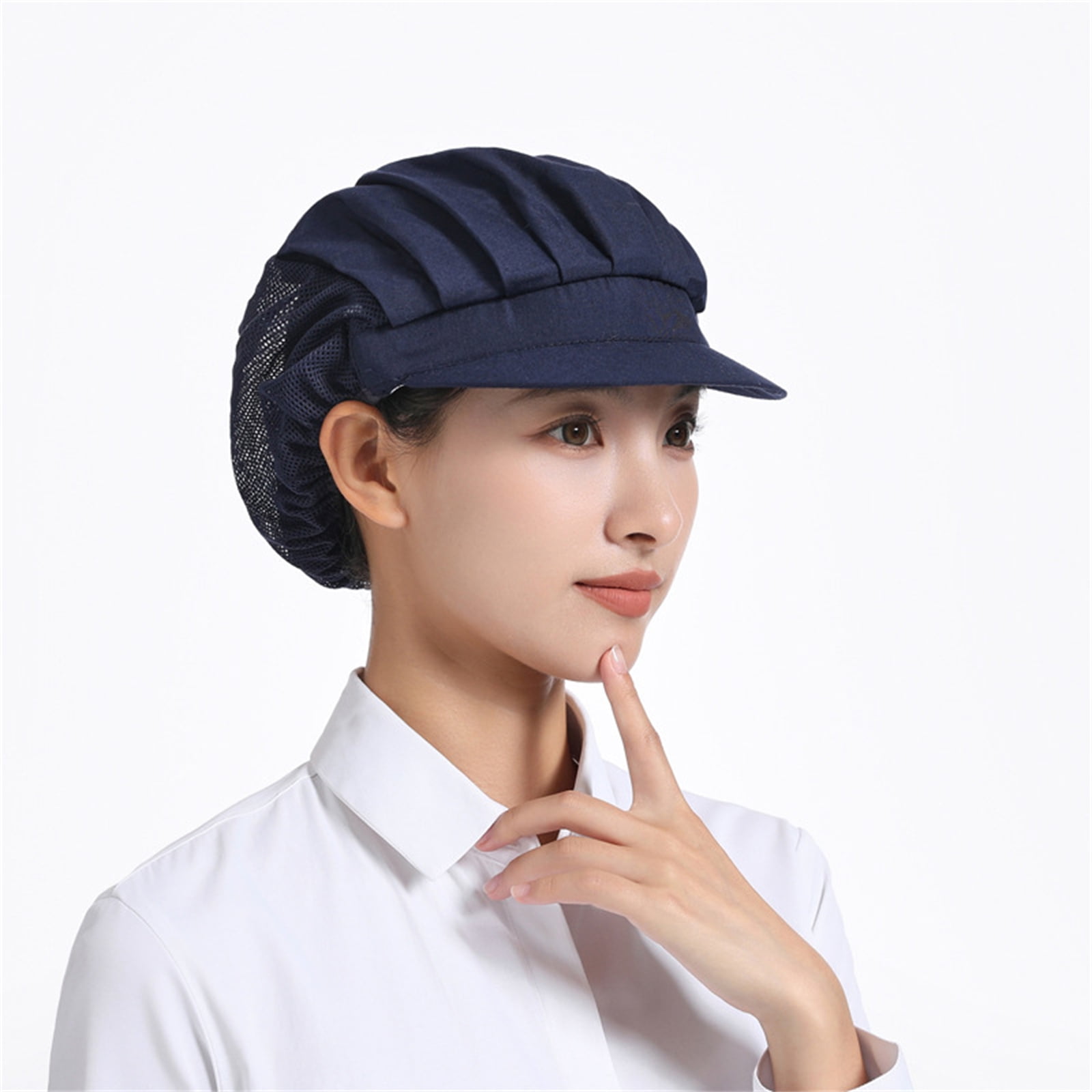 Breathable Mesh Chefs Hat Adjustable Kitchen Hair Net Mesh Work Hat For ...