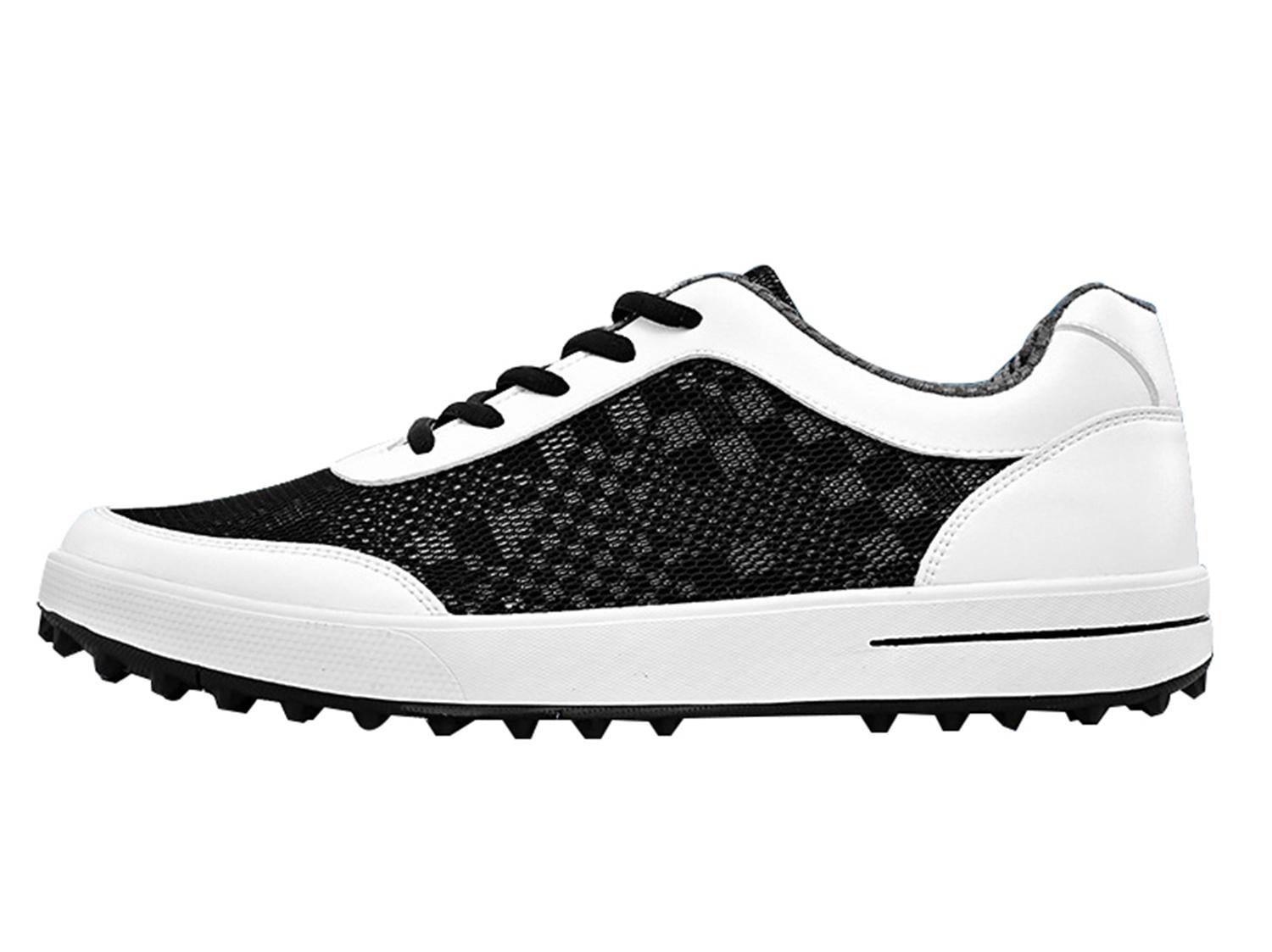 Breathable Mesh Golf Shoes Spikeless for Men Black 6 UK - Walmart.com