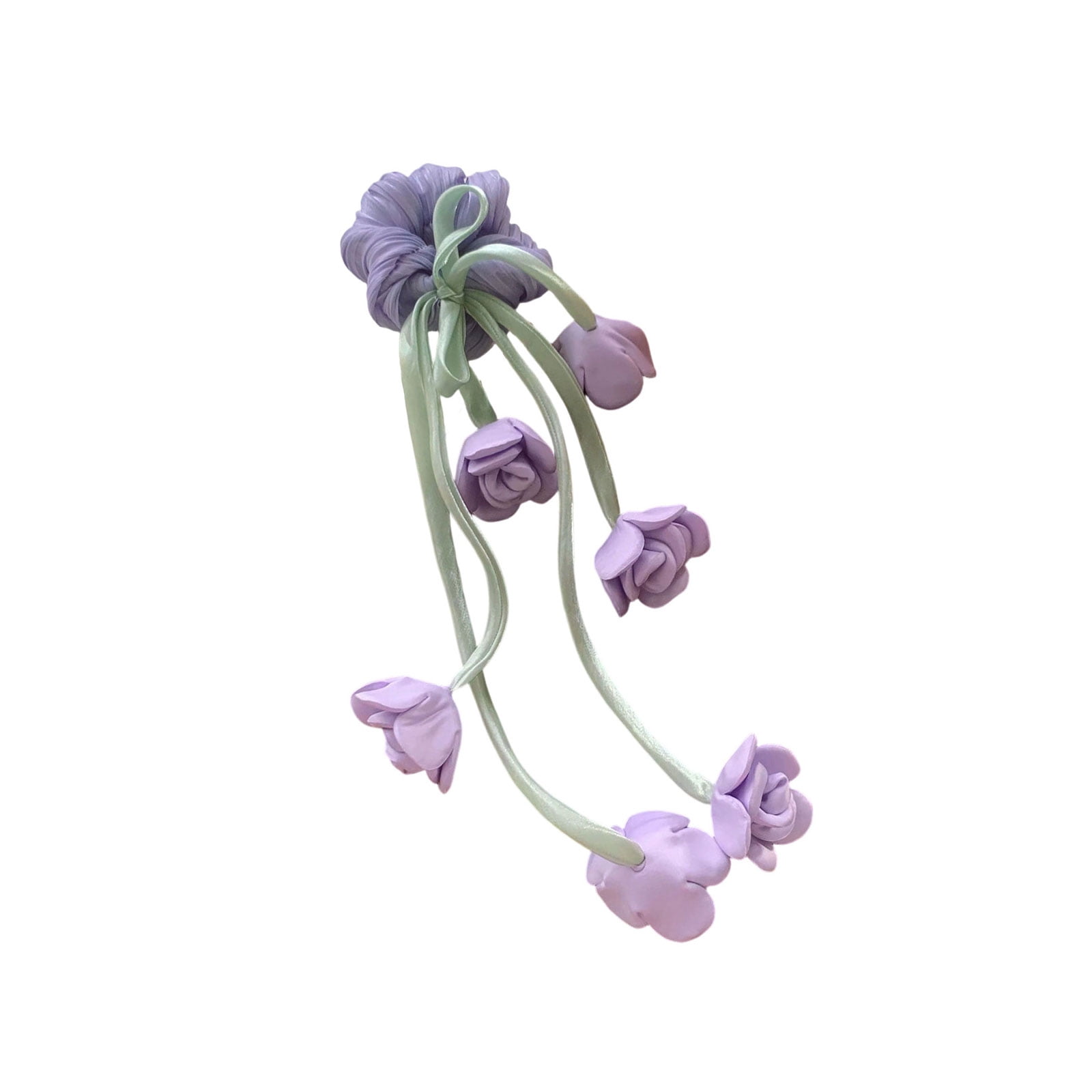 Breathable Mesh Hair Scrunchie Headbands Rope Tulips Flowers And ...