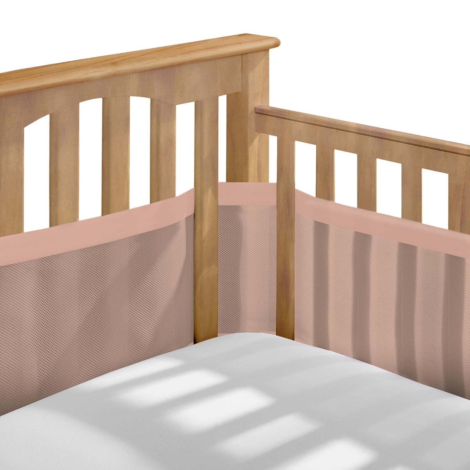 BreathableBaby Mesh Liner for Full-Size Cribs, Deluxe 4mm Mesh, Shell ...