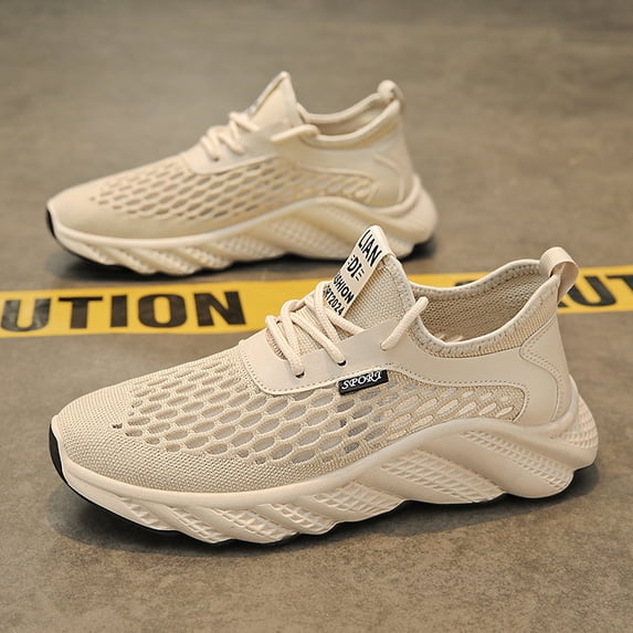 Breathable Mesh Running Sneakers - Upper & Cushioned Sole Suitable for ...