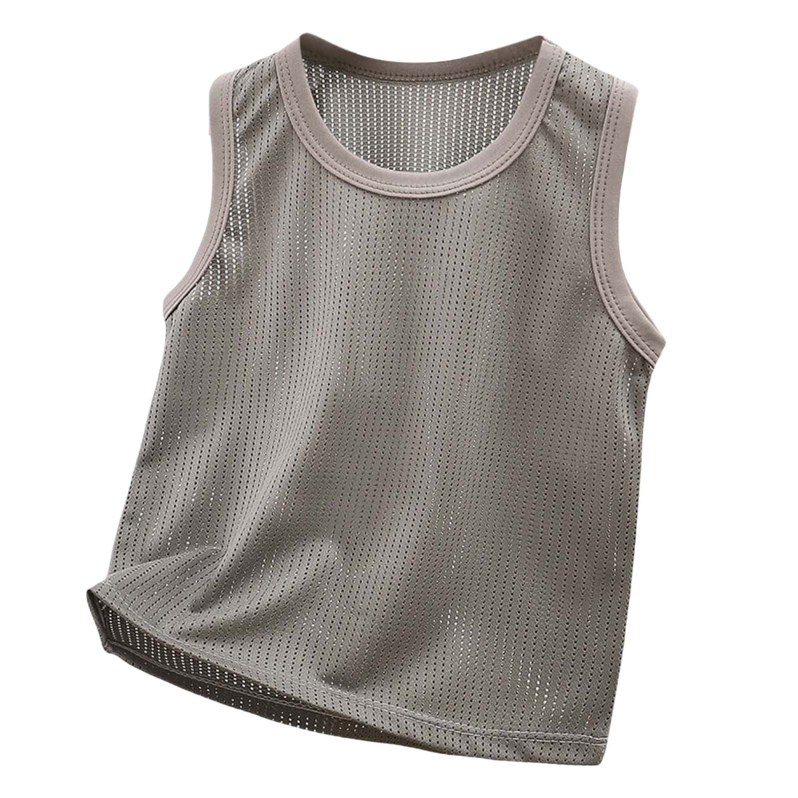 Breathable Mesh Tank Top for Boys Lightweight Sleeveless Athletic Shirt ...