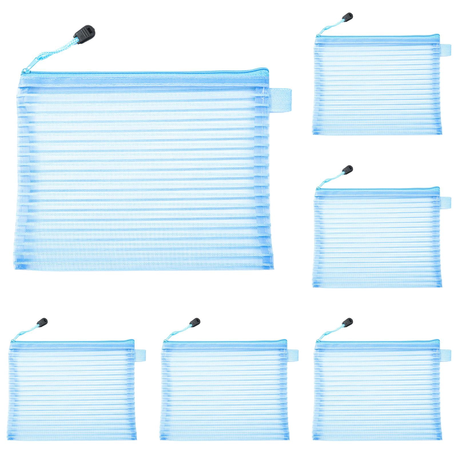 Breathable Mesh Zipper Stationery Bag Lightweight Portable Pen Storage ...