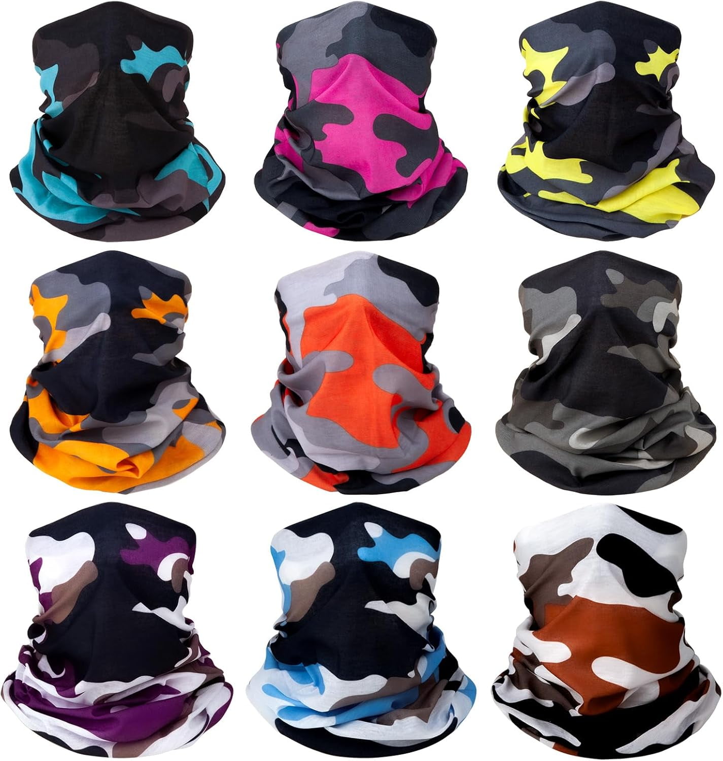 Breathable Neck Gaiter Face Scarf Mask for Men Women Hiking, Cycling ...