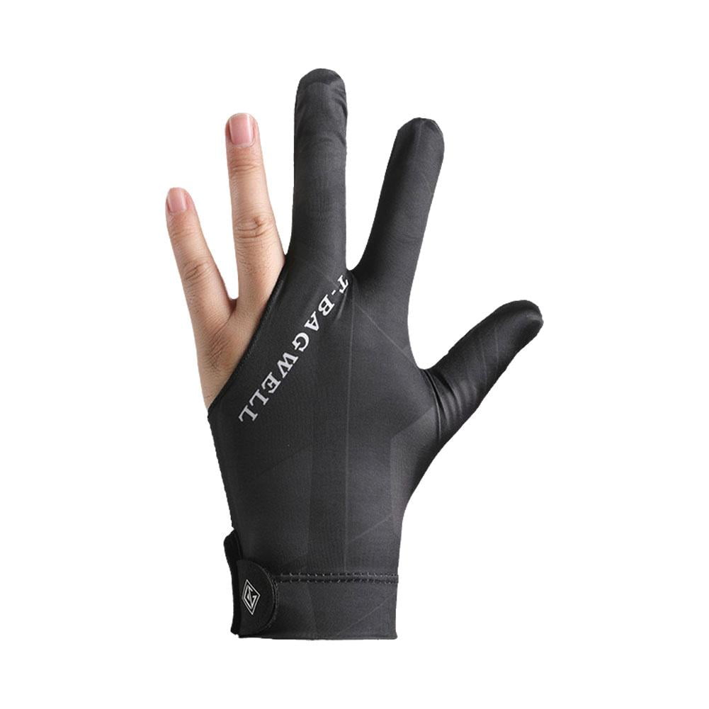 Breathable Non-Slip Billiard Glove with Adjustable Wrist Strap 3 Finger ...
