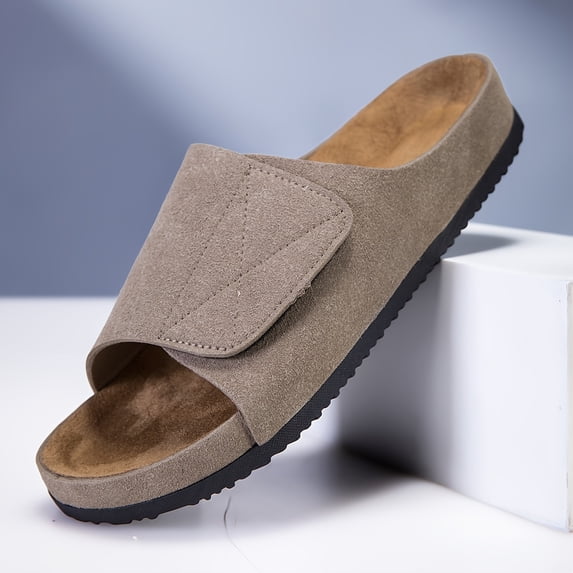 [Breathable Open-Toe Slippers] Men's Open-Toe Slippers, Open-Round-Toe ...