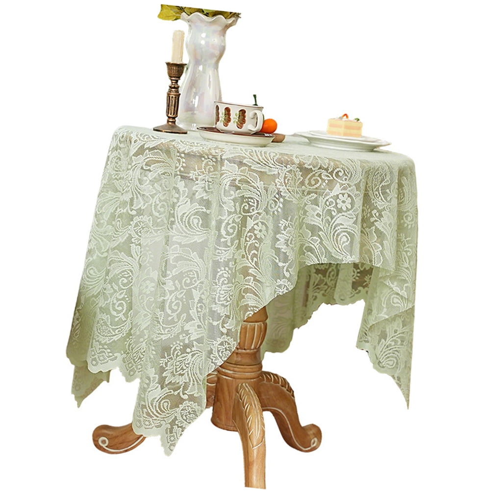 Breathable Openwork Tablecloth Sophisticated Lace Pattern Polyester ...