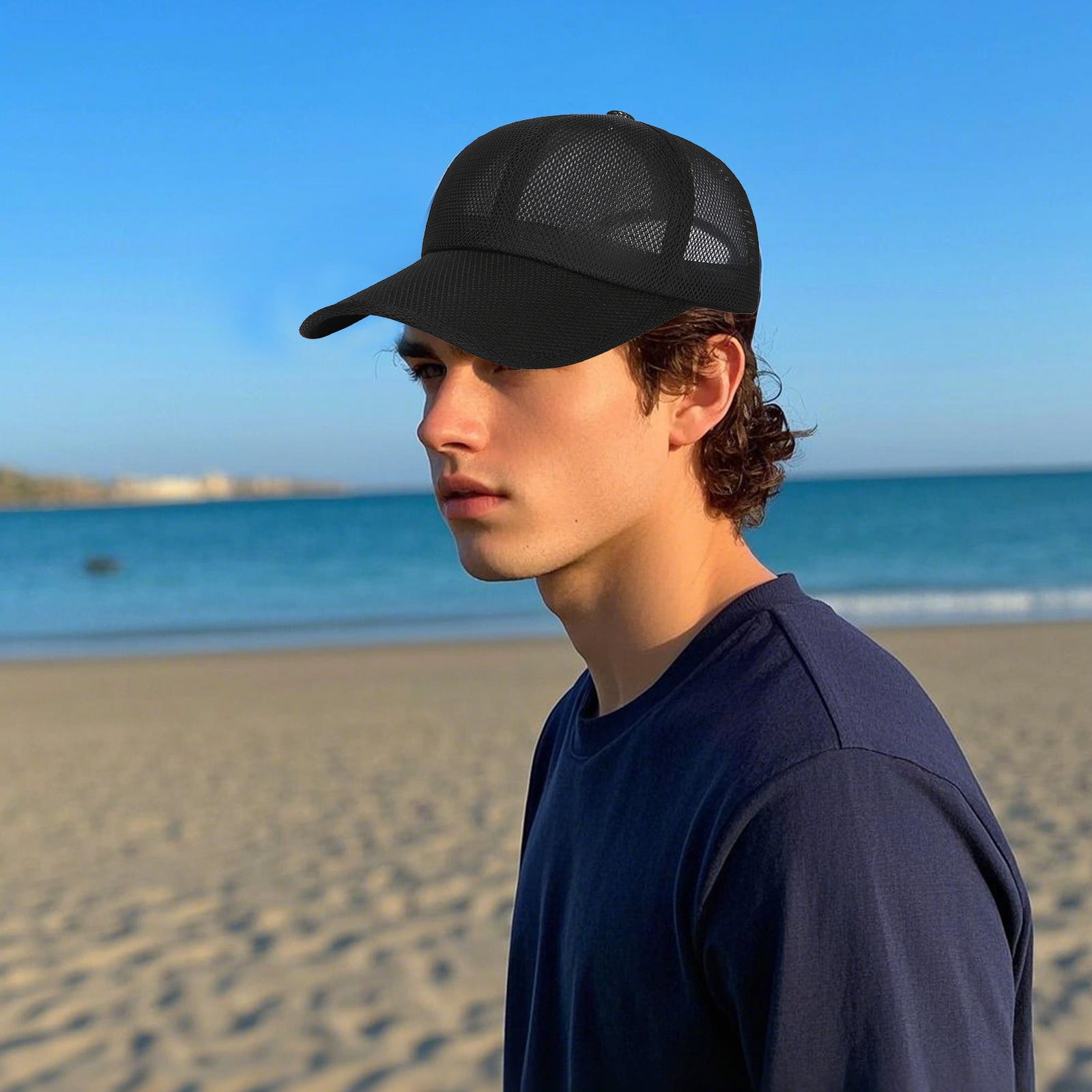 Breathable Outdoor Baseball Cap for Men | Summer Mesh Visor Hat ...