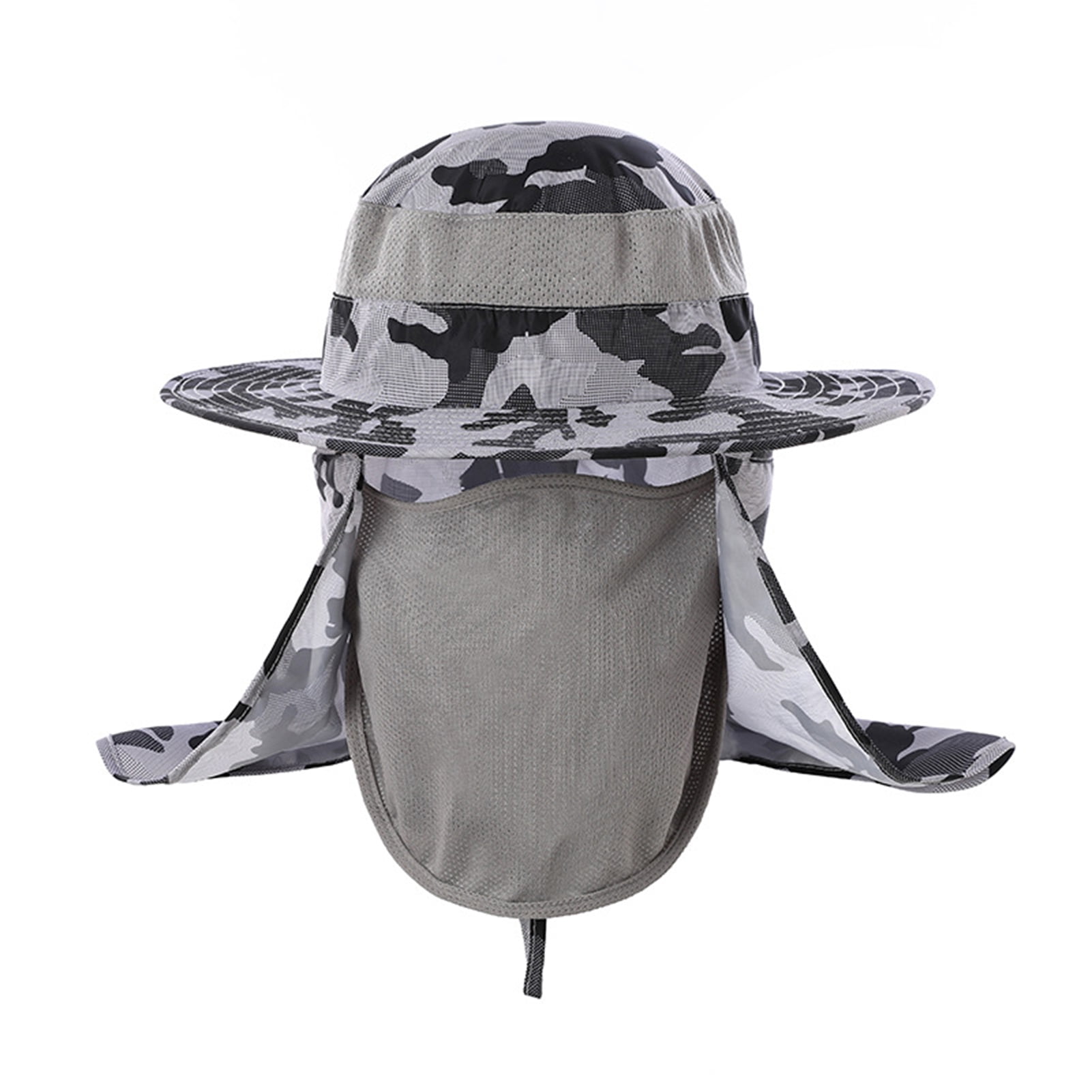 Breathable Outdoor Hat Wide Brim Nylon Large Round Summer Sun Block ...