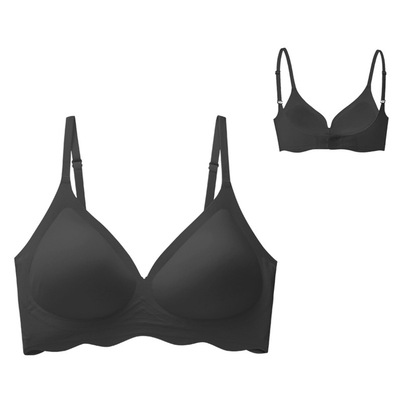 Breathable Padded Bras Sexy Seamless Bralette Plus Size Daily Underwear Solid Bra With Spaghetti