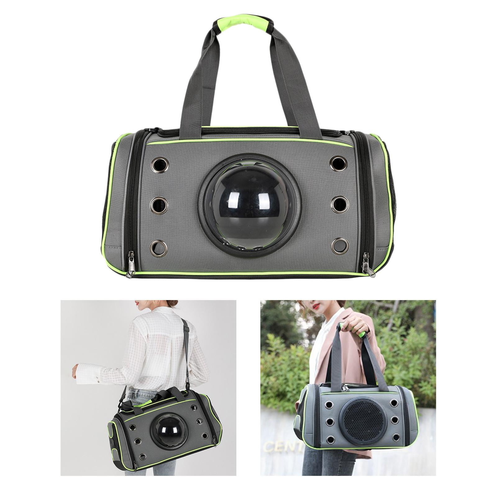 Breathable Pet Carrier, Adjustable Tote Space Capsule Backpack Hiking ...