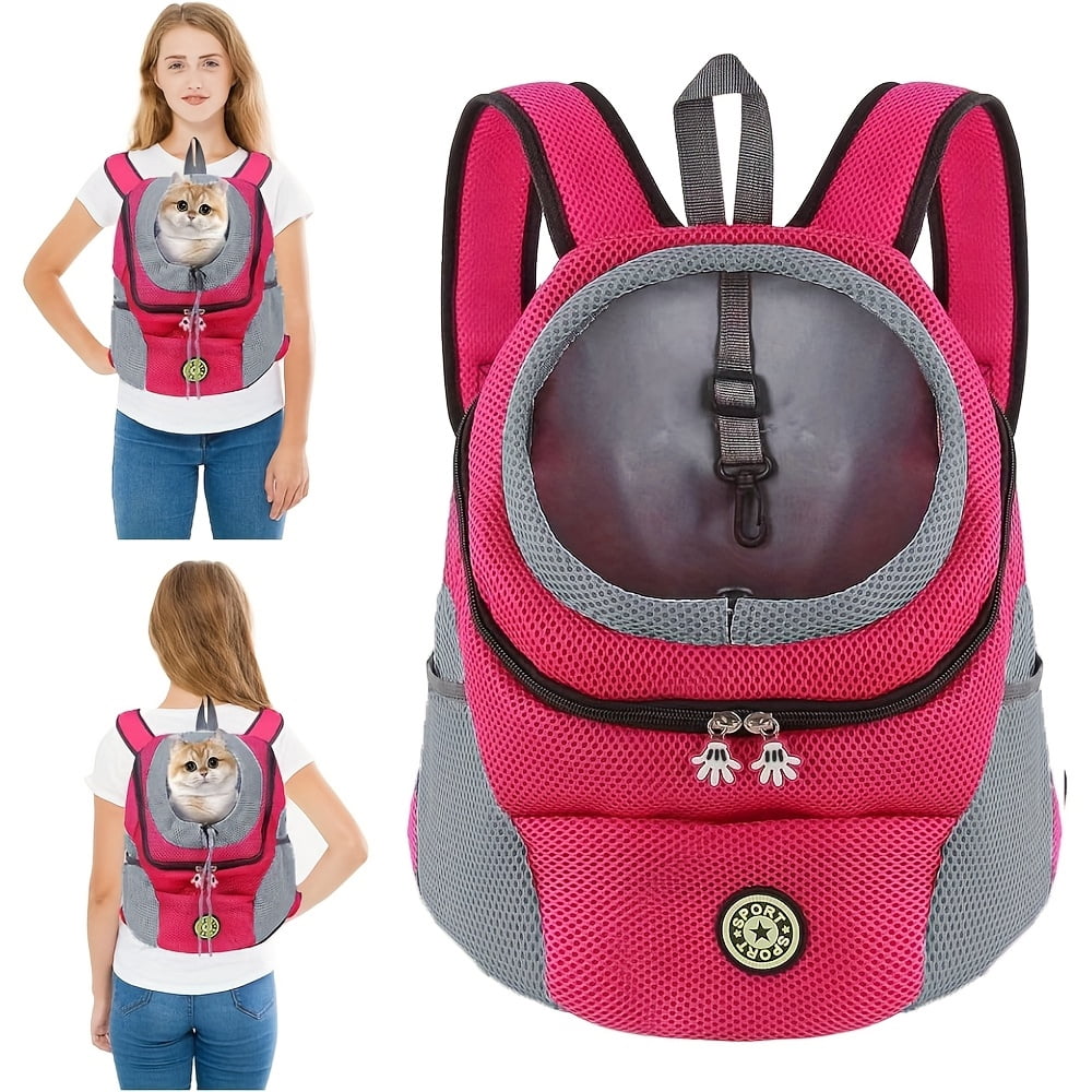 Breathable Pet Carrier Backpack for Small Dogs & Cats - Adjustable ...
