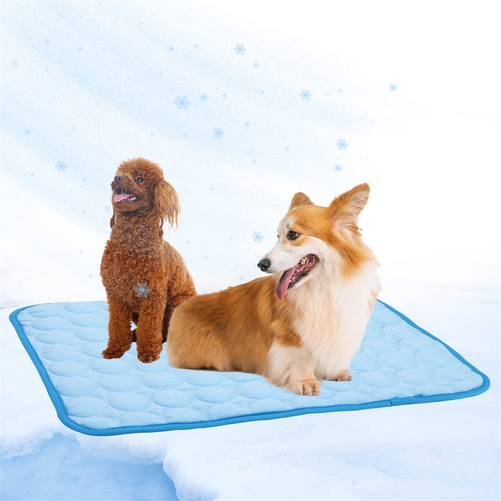 Breathable Pet Self Cooling Blanket Dog Cat Sleeping Mat Ice Silk Self ...