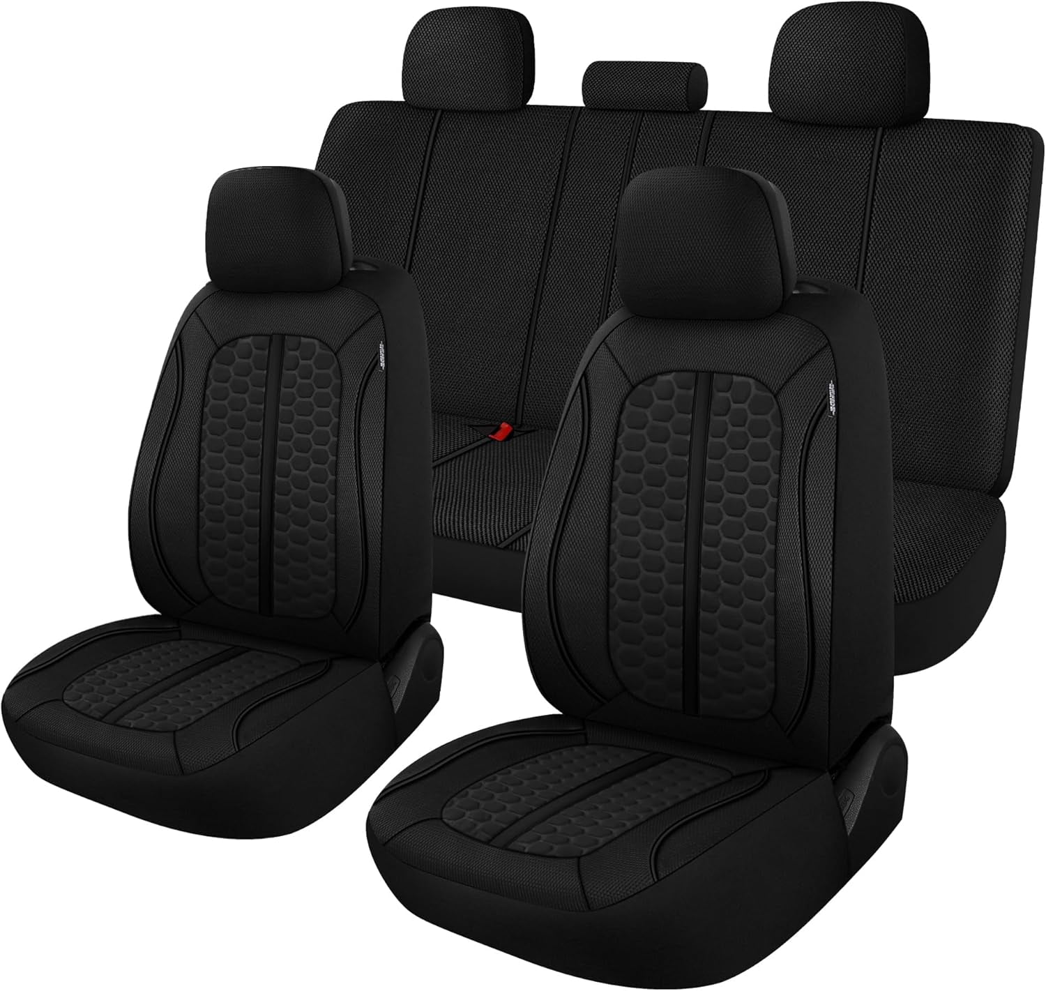 Breathable Premium Car Seat Covers Full Set，3D Air-Mesh Seat Covers for ...