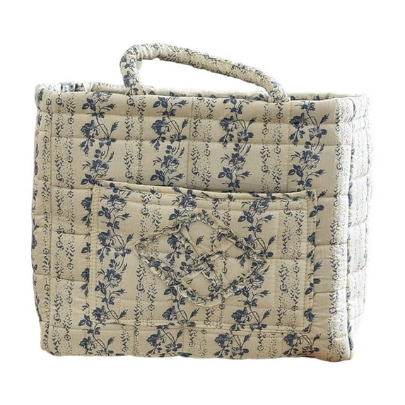 Breathable Quilted Cotton Laundry Hamper with Handle Foldable Design ...