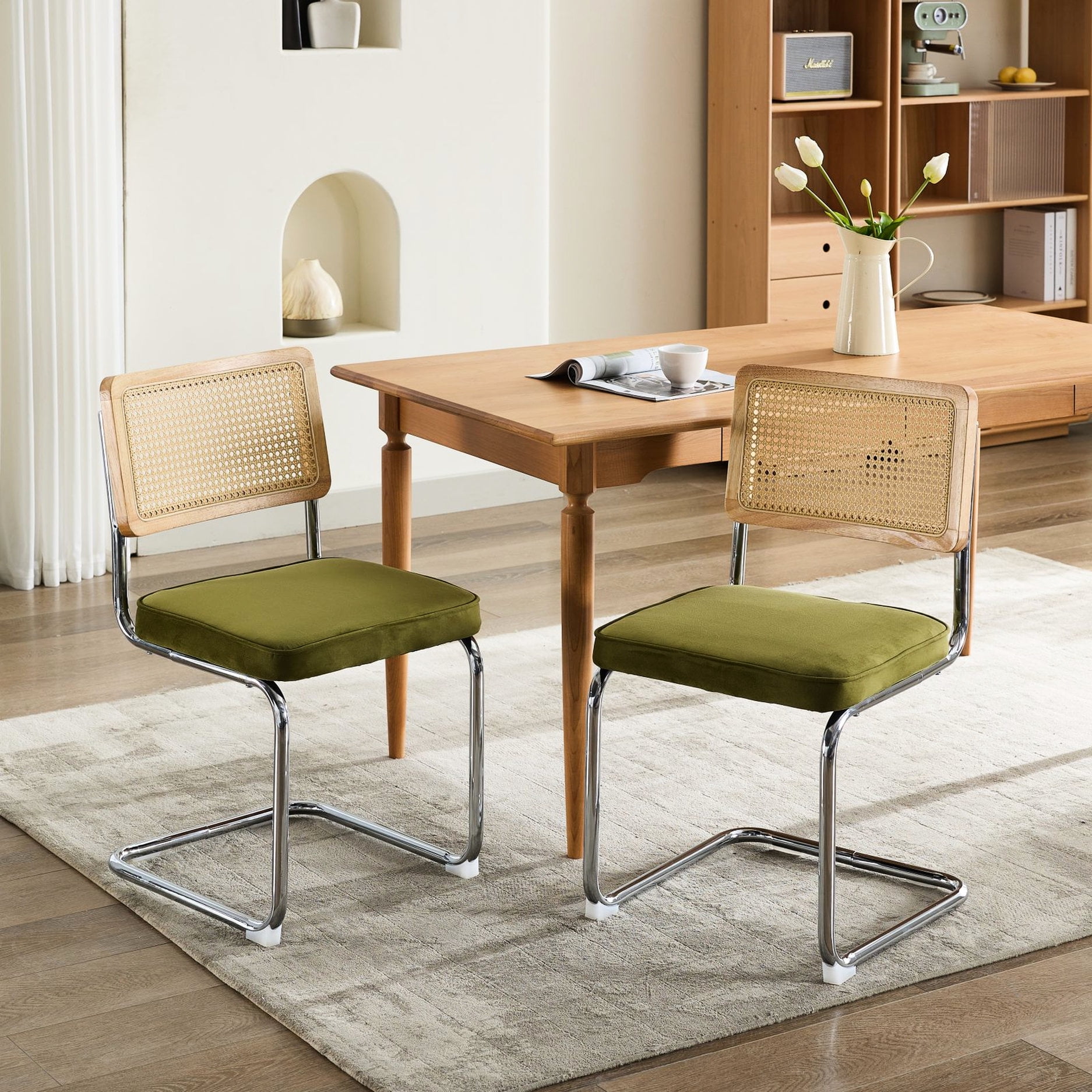 Breathable Rattan Chairs+Double Steel Pipe Structure”-“Long Dining ...