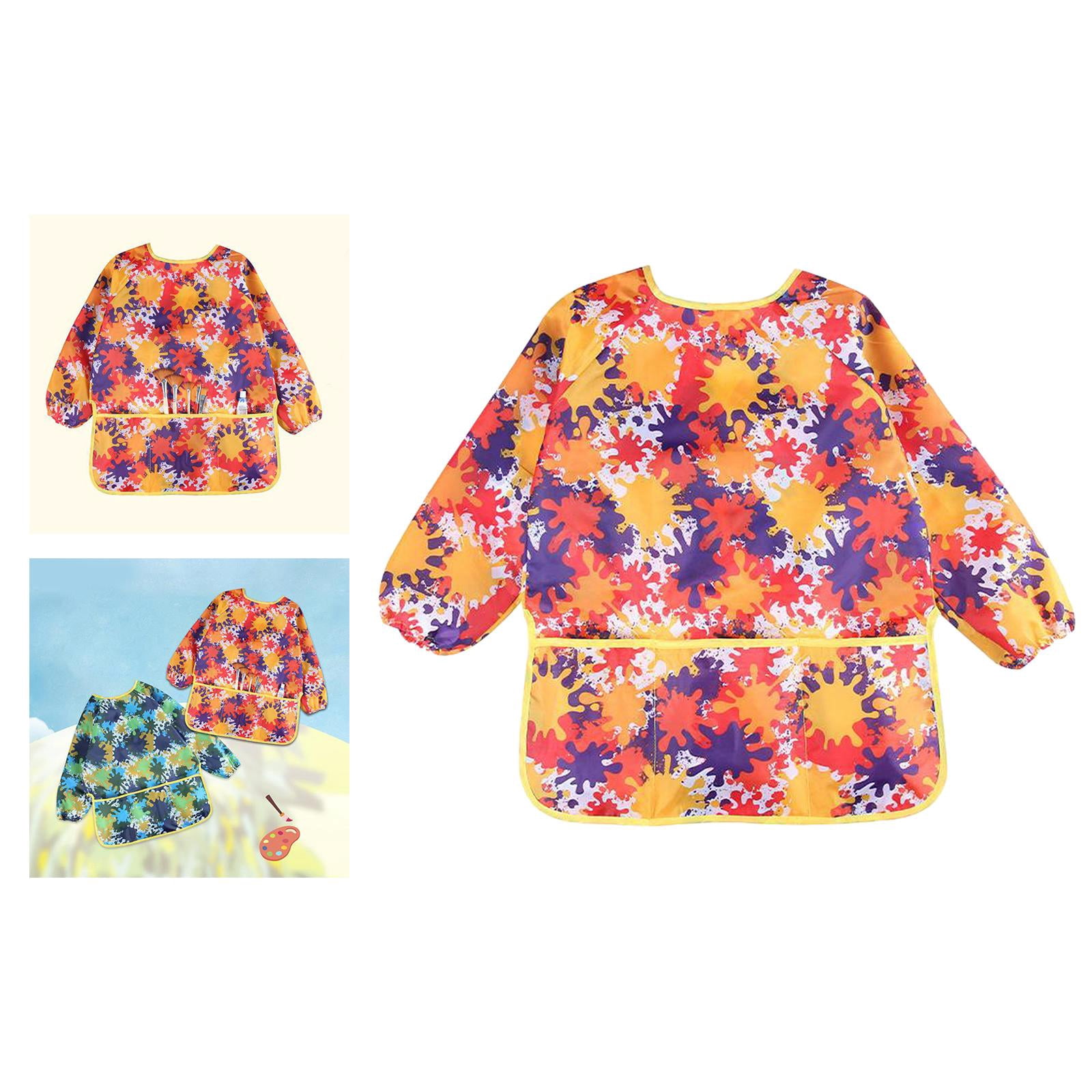 Breathable Robes, Kids Waterproof Painting , 3 Pockets for Drawing ...