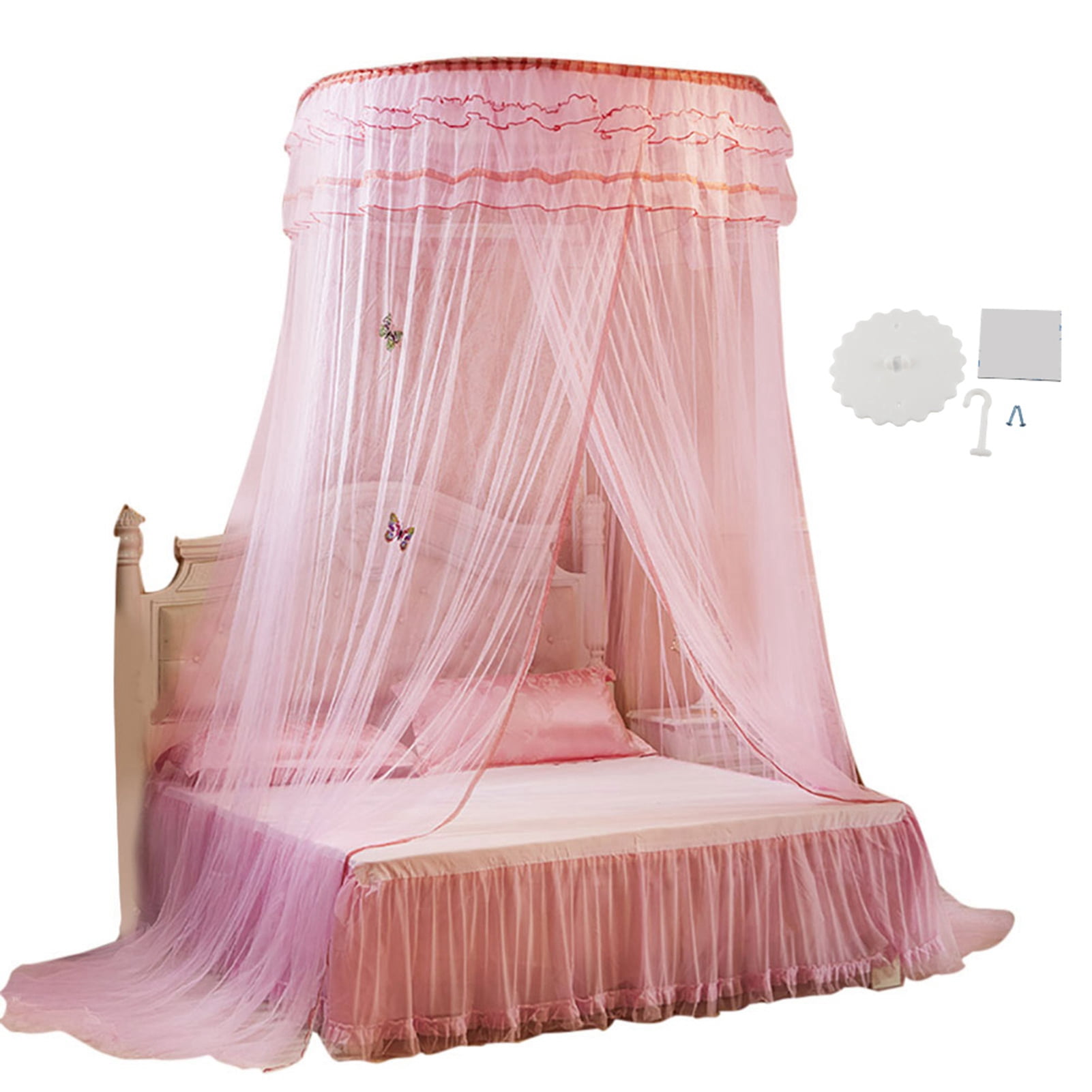 Breathable Round Canopy Lace Princess Style Mosquito Net Bed Curtain ...