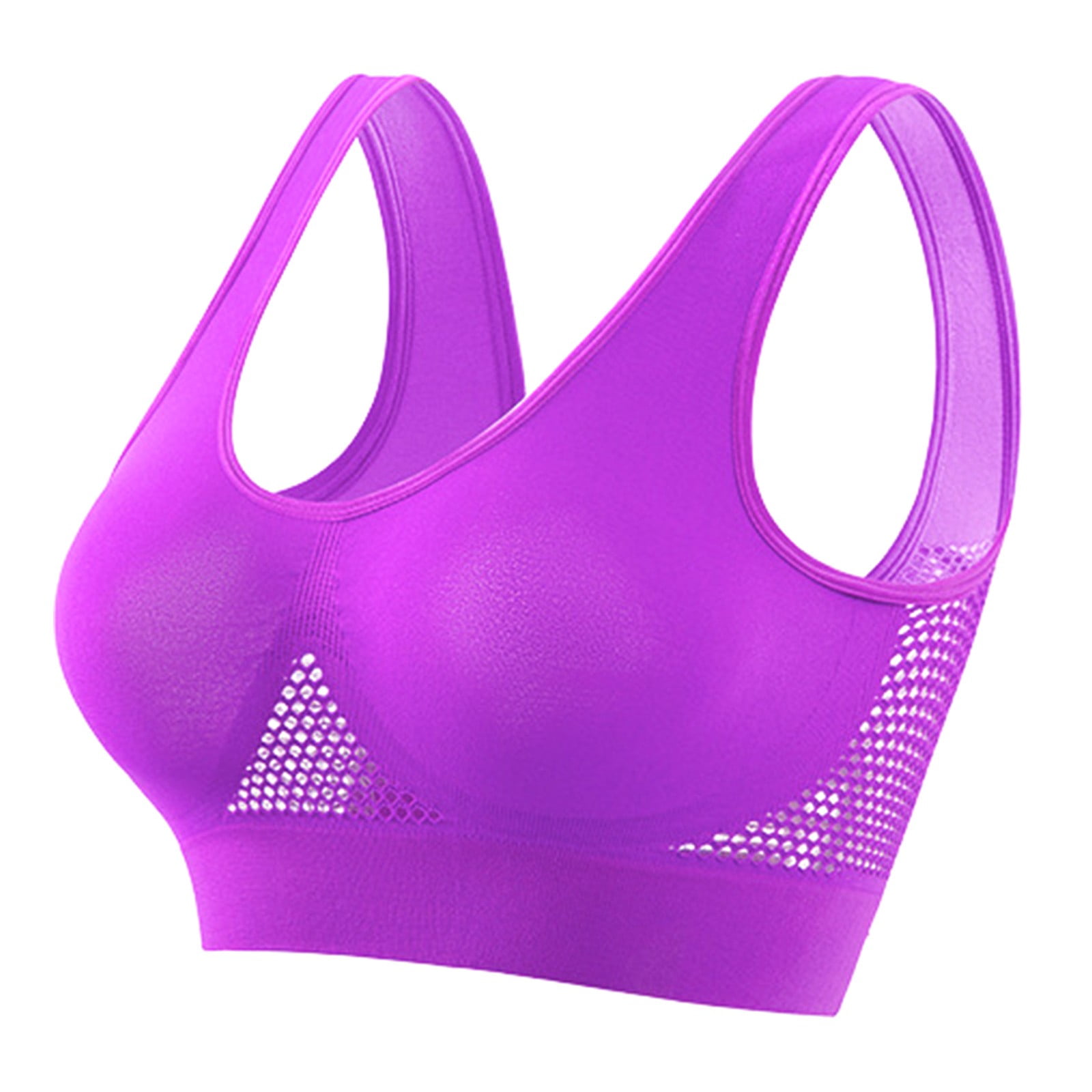 Breathable -Sagging Breasts Bra, Wireless Cool Liftup Bra for Women, Mesh Sports Bra Plus Size ...