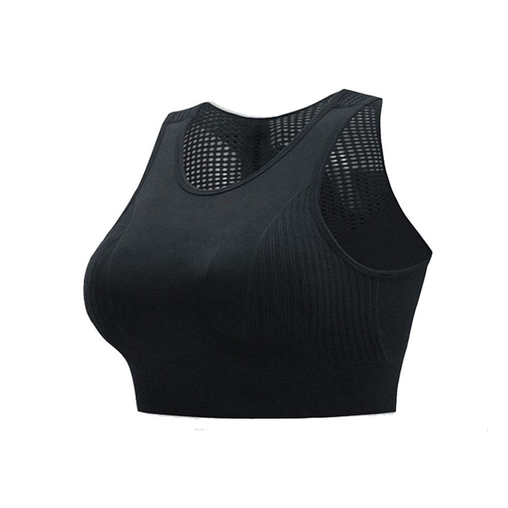 Breathable Sexy Sports Bra Full Support Crop Sleeveless Tank Cropped