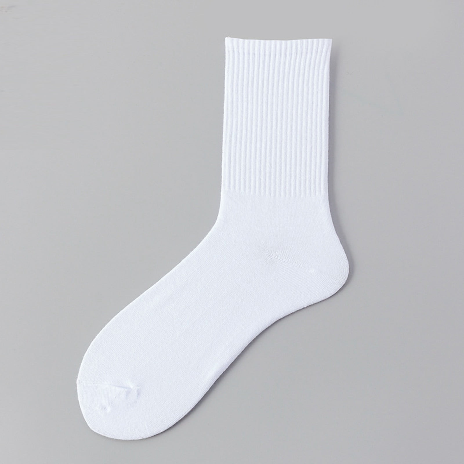 Breathable Soft High Elastic Knee High Socks Men Nylon Flat Knit Solid ...