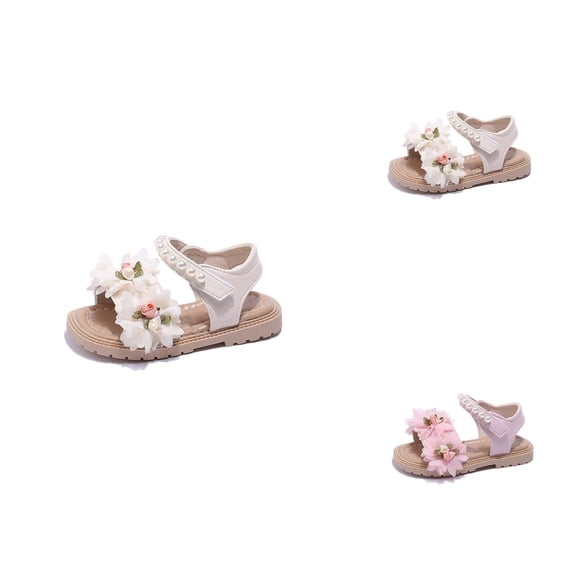 Breathable Soft Soled Sandals, Toddler Girl Flower Decorative Princess ...