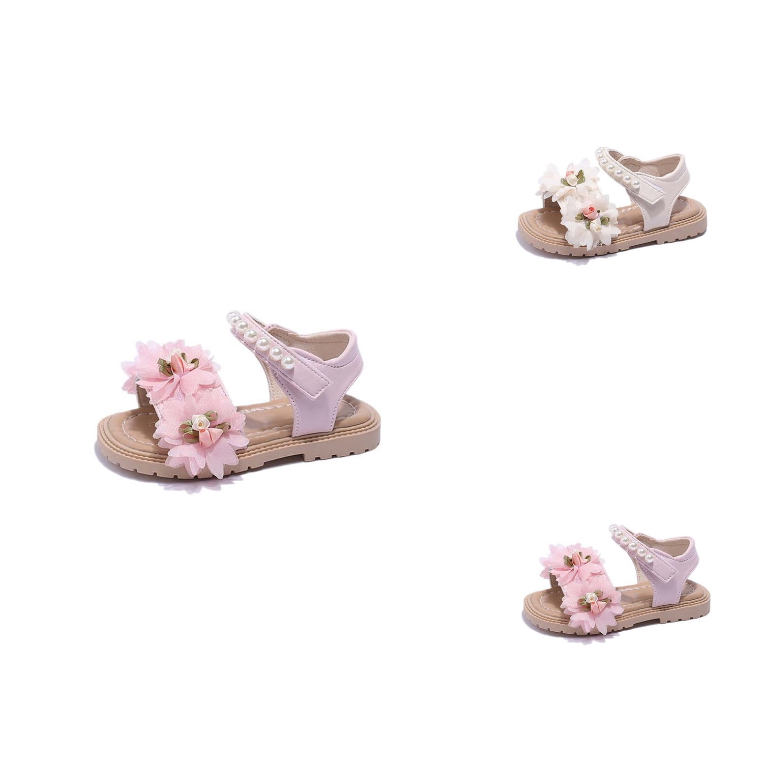 Breathable Soft Soled Sandals, Toddler Girl Flower Decorative Princess ...
