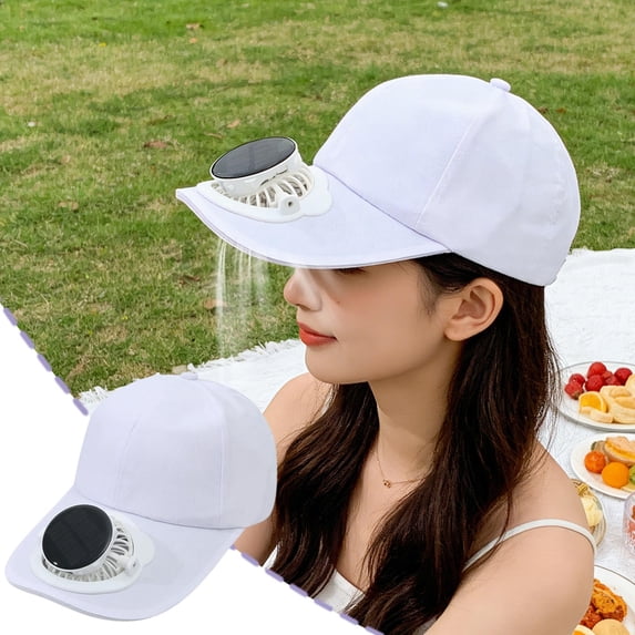Breathable Solar Powered Fast Dry Fan Hat - Summer Outdoor Baseball Cap ...