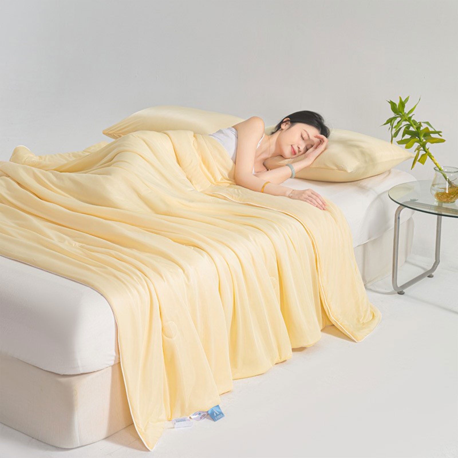 Breathable Solid Color Summer Cooling Comforter | Cotton Cool Quilt for ...