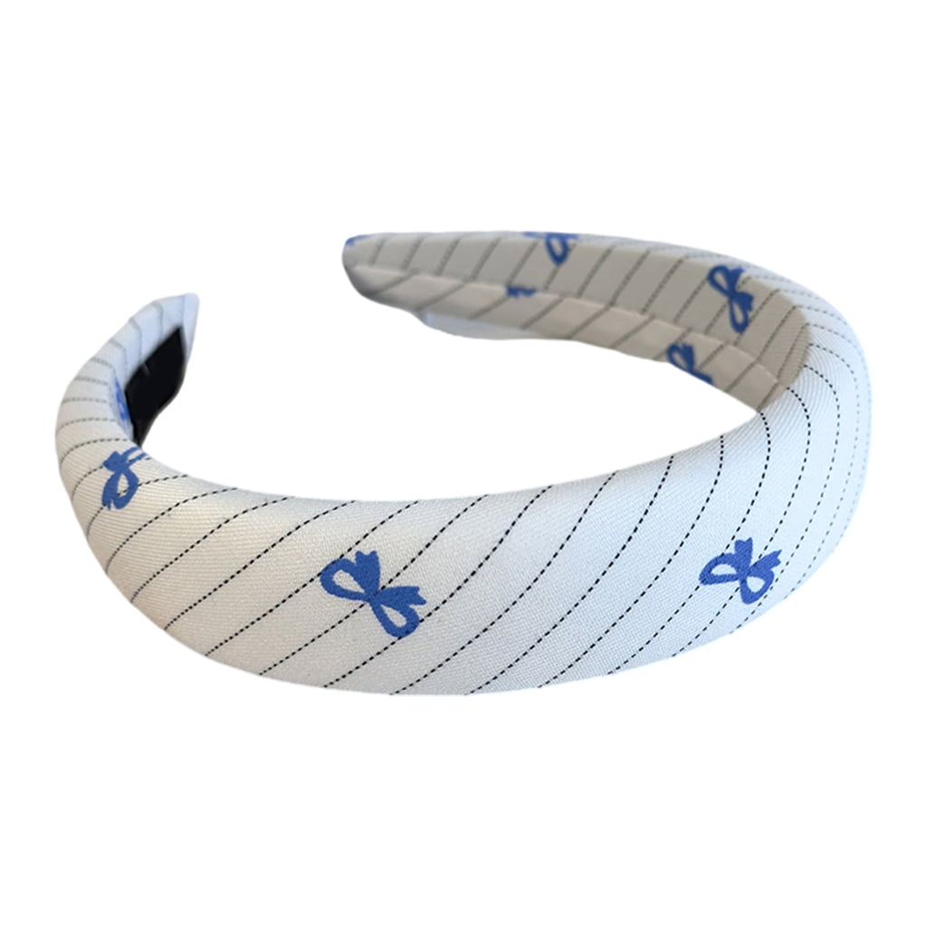 Breathable Sponge Hair Band Elegant Plaids Print Girls Party Photo ...