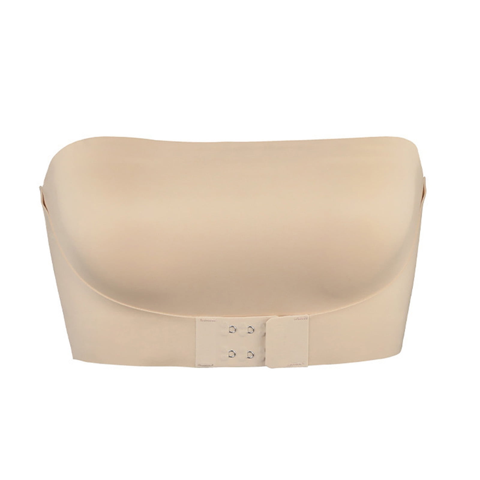 Breathable Strapless Bra with Front Closure Invisible Support Nonslip ...