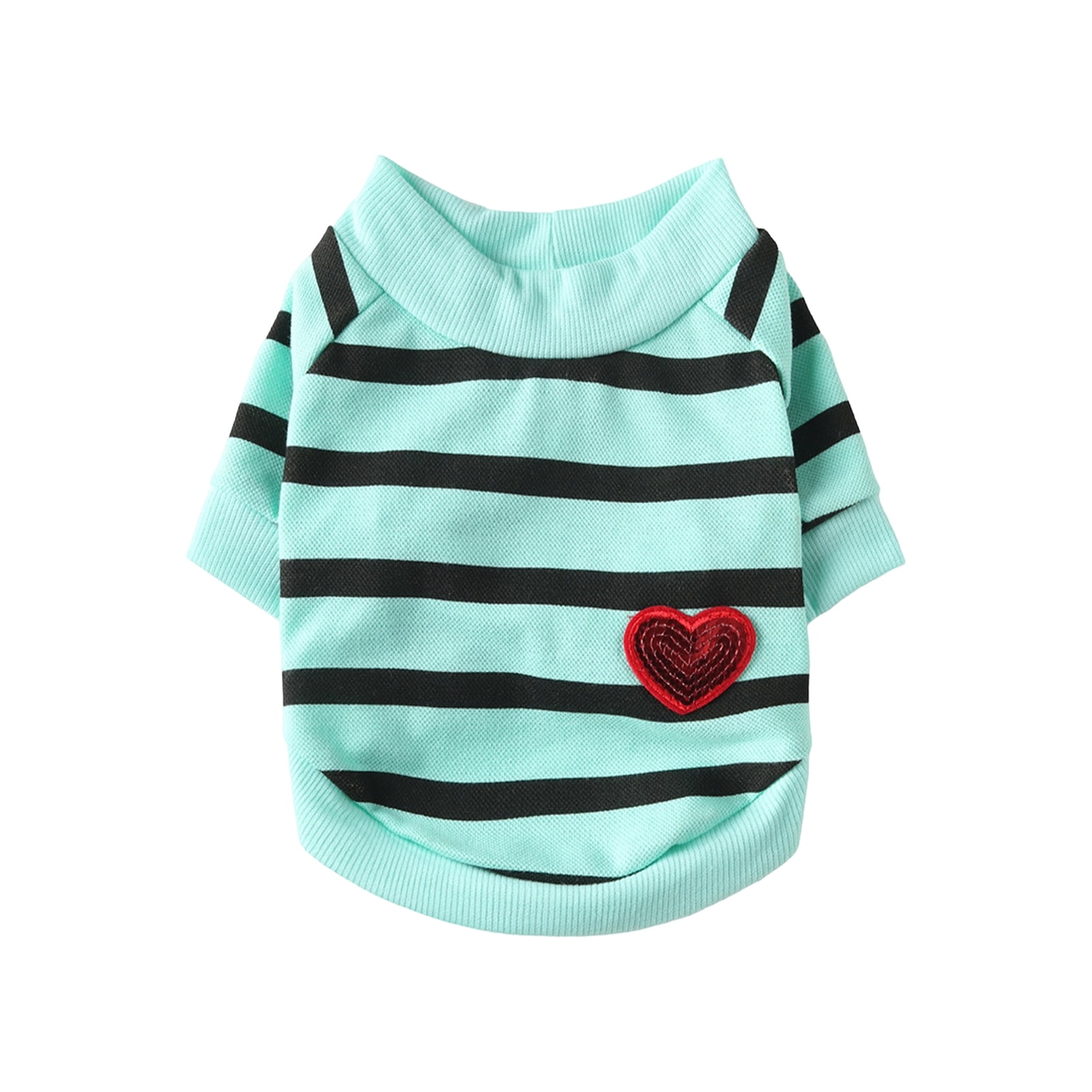 Breathable Striped Dog Shirt Cute Style Outfit for Puppies & Small Dogs ...