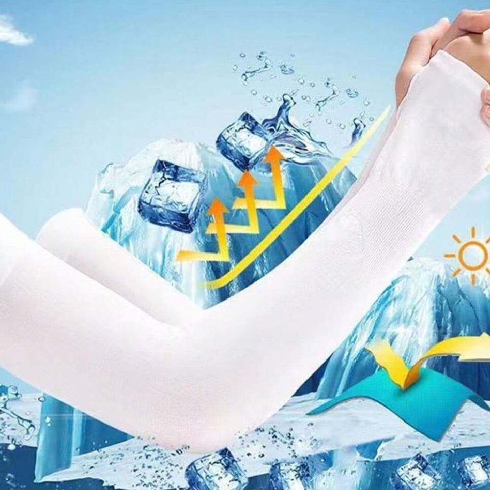 Breathable Summer Arm Sleeves - Cooling Ice Silk for Driving & Cycling ...