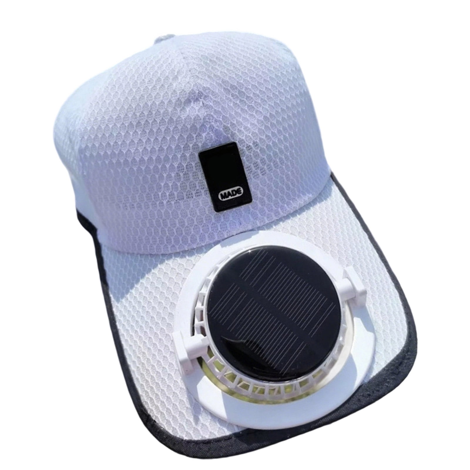 Breathable Sun Hat With Detachable Cooling Fan 600mAh Solar USB Powered ...