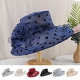 Breathable Sunscreen Hat Wide Brim Lace Floral Design Dot Women Sunhat