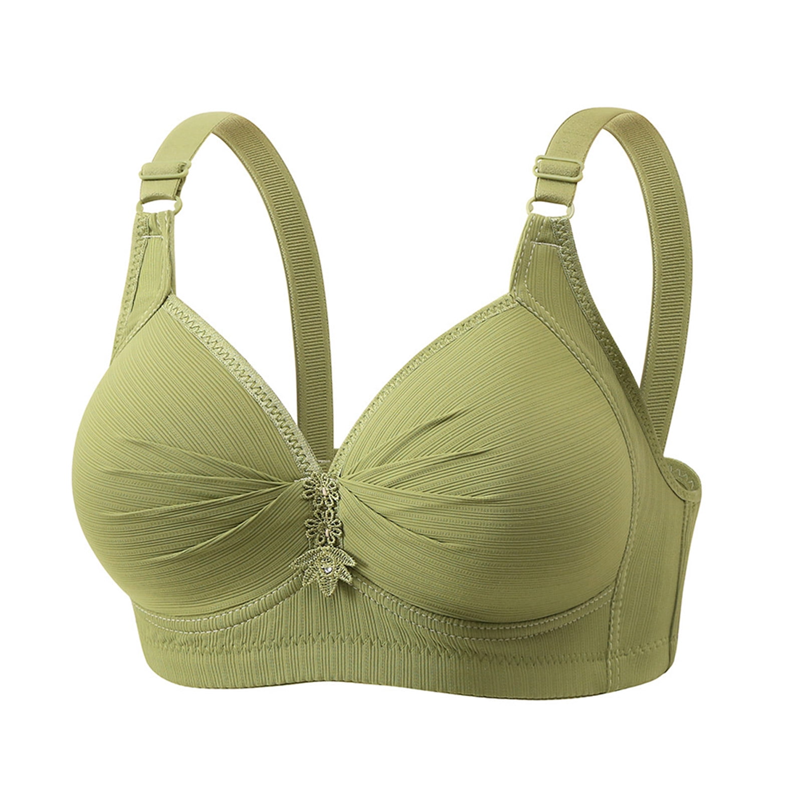 Breathable Support Bra Middle Aged Ladies 3 Hook Back Closure Wide ...