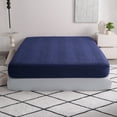 Breathable Waterproof Mattress Pad – Navy Blue With Quilted Design And ...