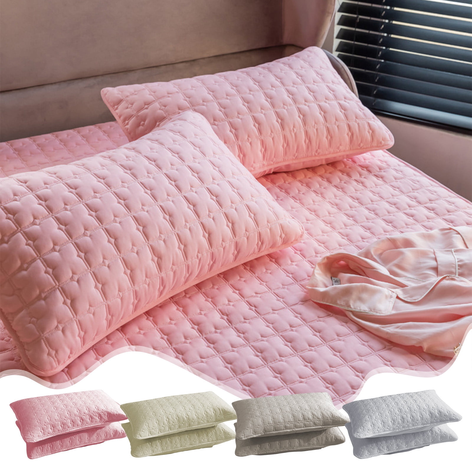 Breathable Waterproof Pillow Protectors, Standard Size, Oil & Stain ...