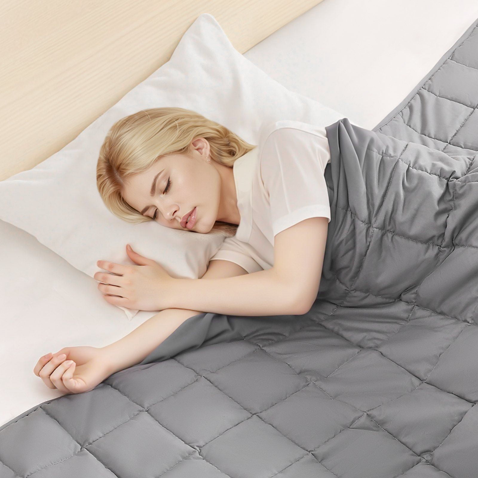 Breathable Weighted Blanket 20lb King Size (88"x104") - Cooling Heavy ...